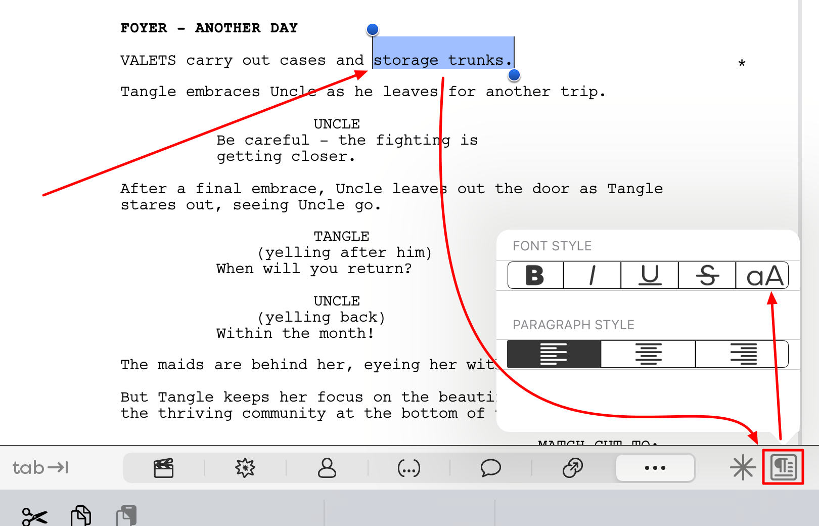 In the Final Draft Go or the Final Draft Mobile app for iPhone, how do ... In the Final Draft Go or the Final Draft Mobile app for iPhone, how do ...