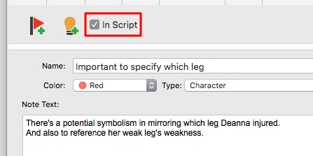 In Final Draft 11 / 10 / 9, how can I move a ScriptNote from one place ...