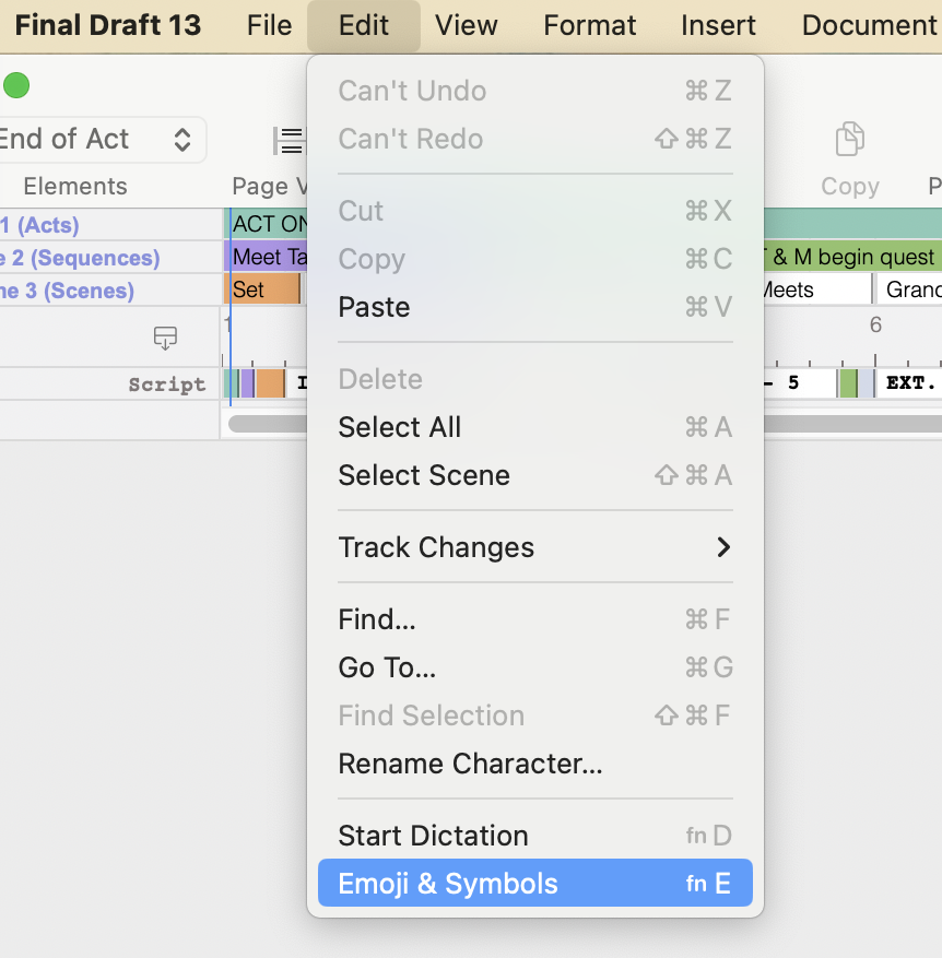 How do I insert emojis into my file? – Final Draft