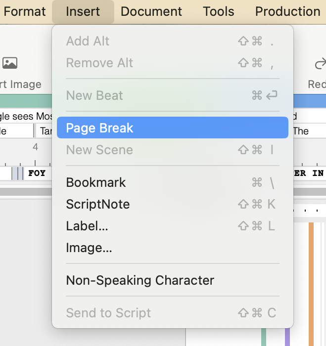 How do I insert a page break? – Final Draft