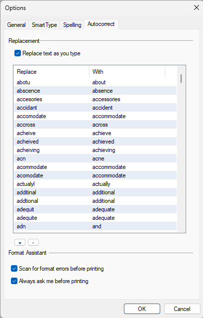 Can Final Draft 13 automatically correct common spelling errors via Autocorrect? – Final Draft