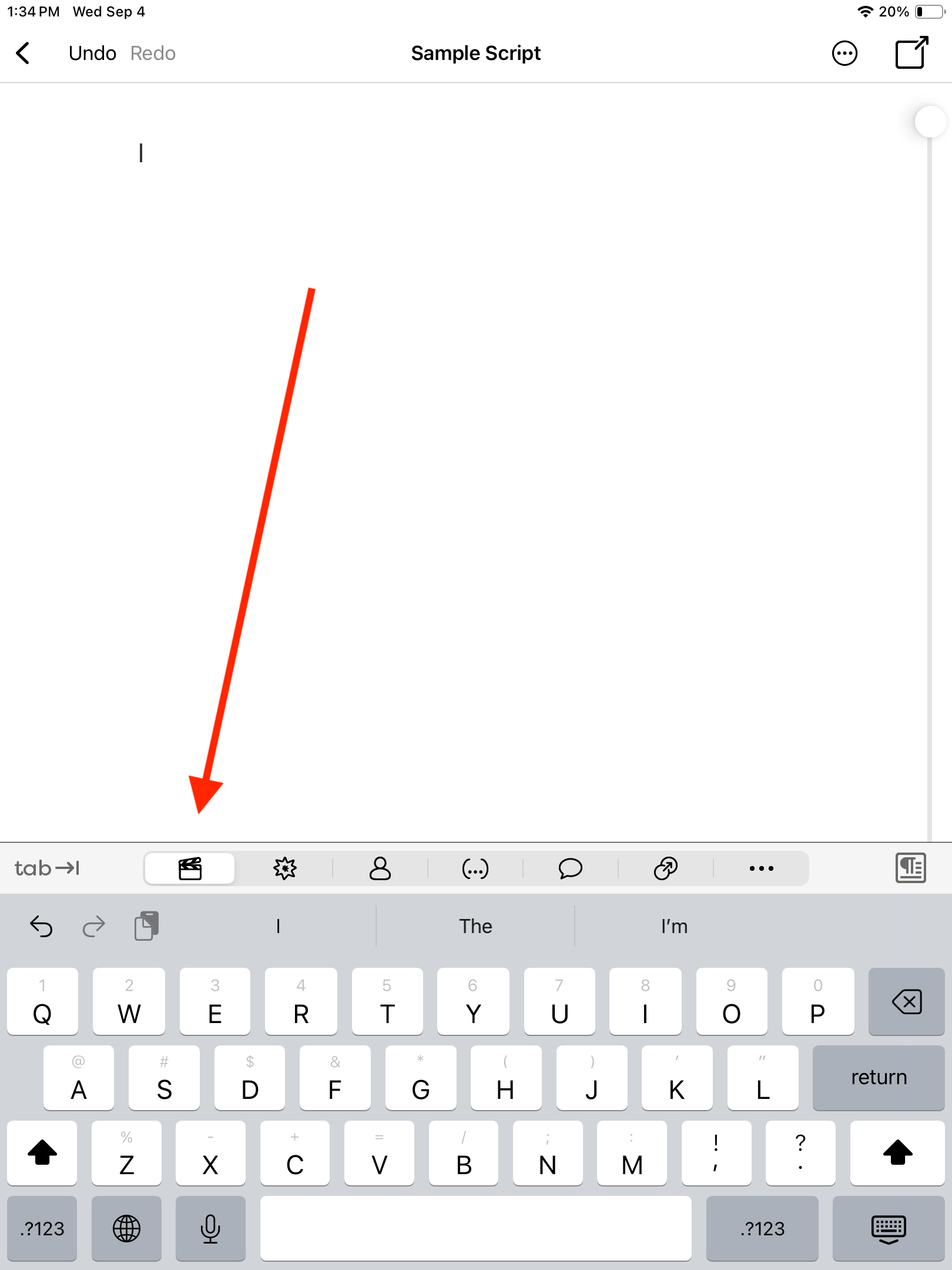 In Final Draft Go, can I swipe to switch between elements? – Final Draft