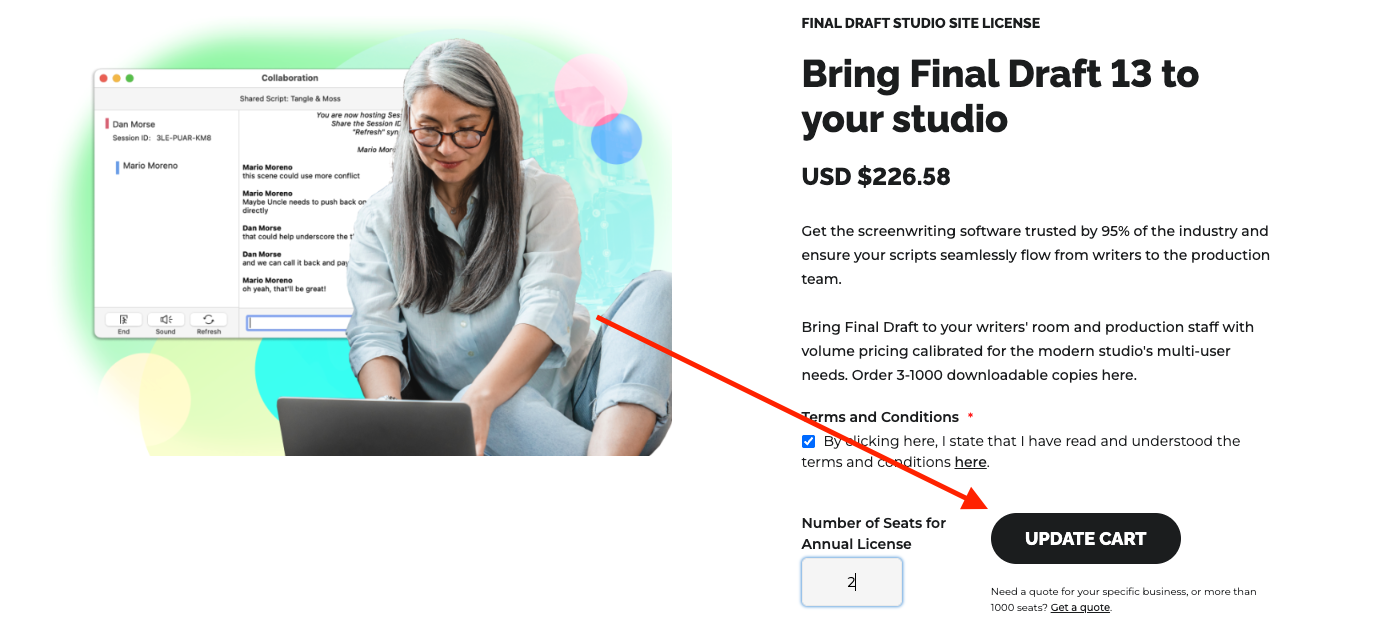 How do I add seats to my Final Draft 13 site license? – Final Draft